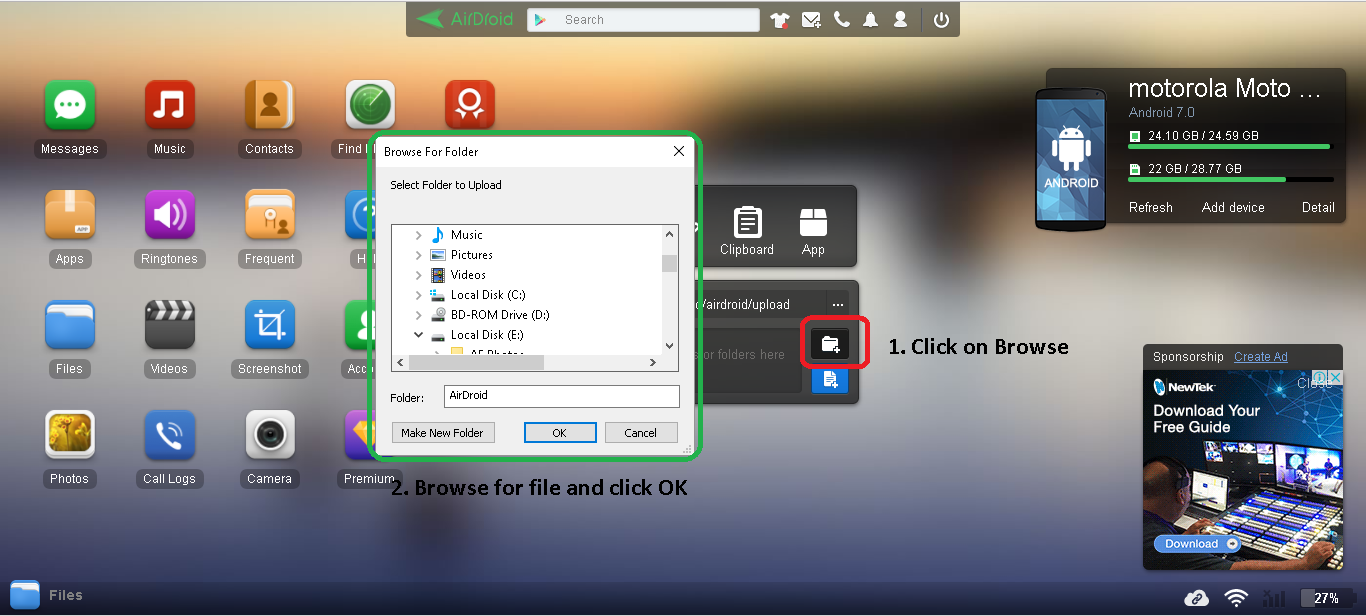 How to remotely access your Android from your PC using Airdroid | Agatton