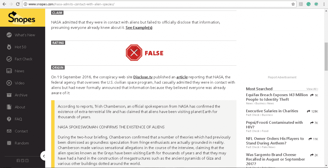 Snopes: Best Fact Checking Website on the Internet | Agatton