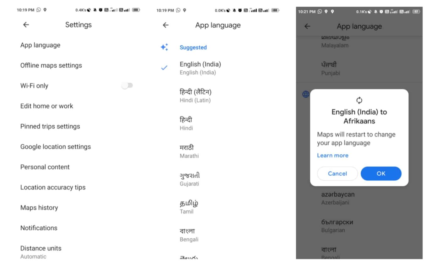 Google Maps Now Lets You Set App Language Different f/ Device Settings ...